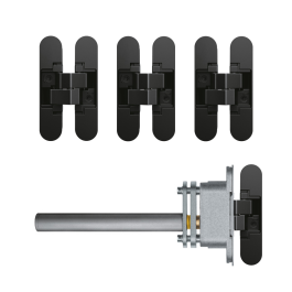 Matt Black Self Closing (Soft Close) Concealed Hinge Pack