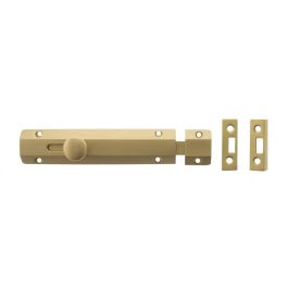 150mm x 35mm Satin Brass Surface Slide Bolts | ASB6SB